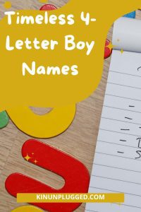 The Best 4 Letter Boy Names with Meanings - Kin Unplugged