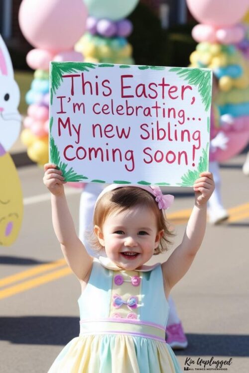 30 Cutest Easter baby Announcement Ideas - Kin Unplugged