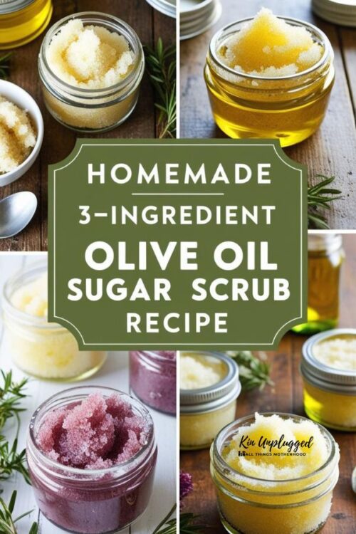 The Easiest homemade sugar scrub recipe for moms - Kin Unplugged