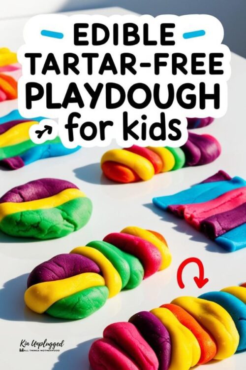 Your Edible Playdough Recipe (Kid-safe!) - Kin Unplugged