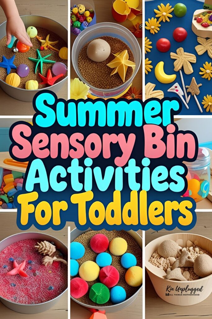 20+ Enticing Summer Sensory bin activities for toddlers - Kin Unplugged
