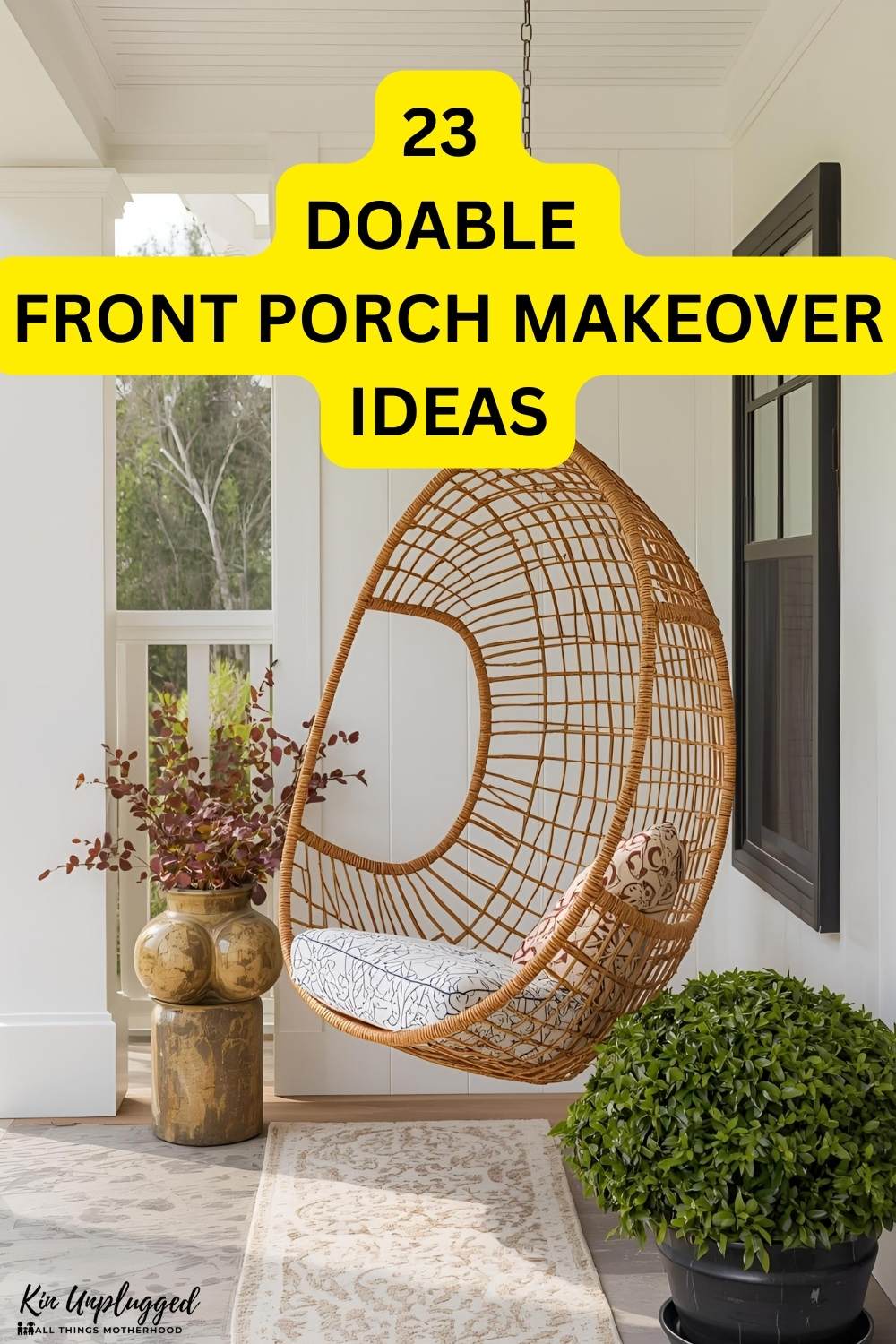 23 Front Porch Makeovers: Budget, Small and Modern Ideas - Kin Unplugged