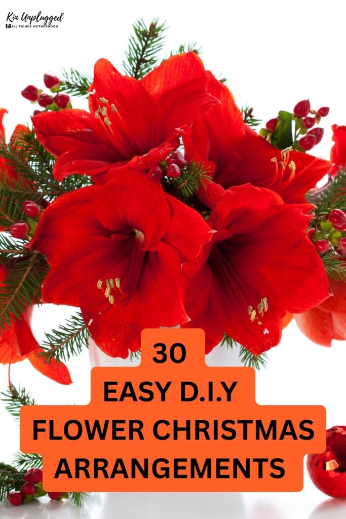 30 Easy Flower Christmas Arrangements to Make at Home