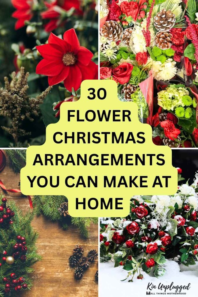 30 Easy Flower Christmas Arrangements to Make at Home