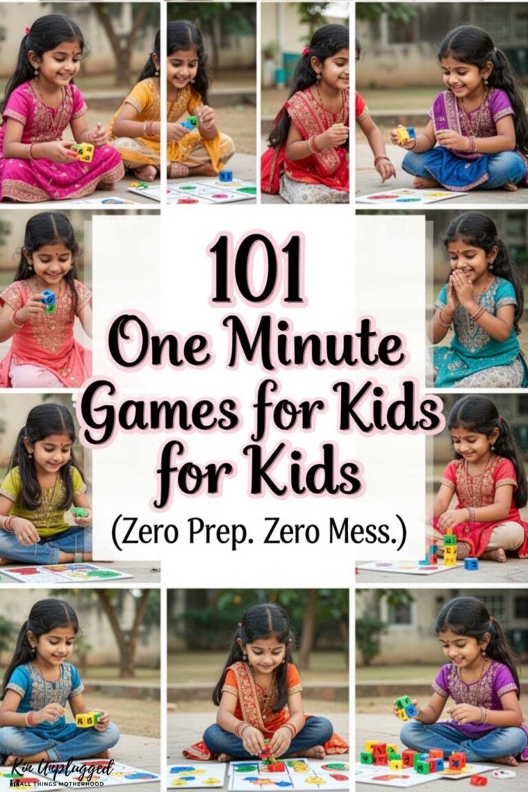 101 One Minute Games for Kids that work for busy mums - Kin Unplugged