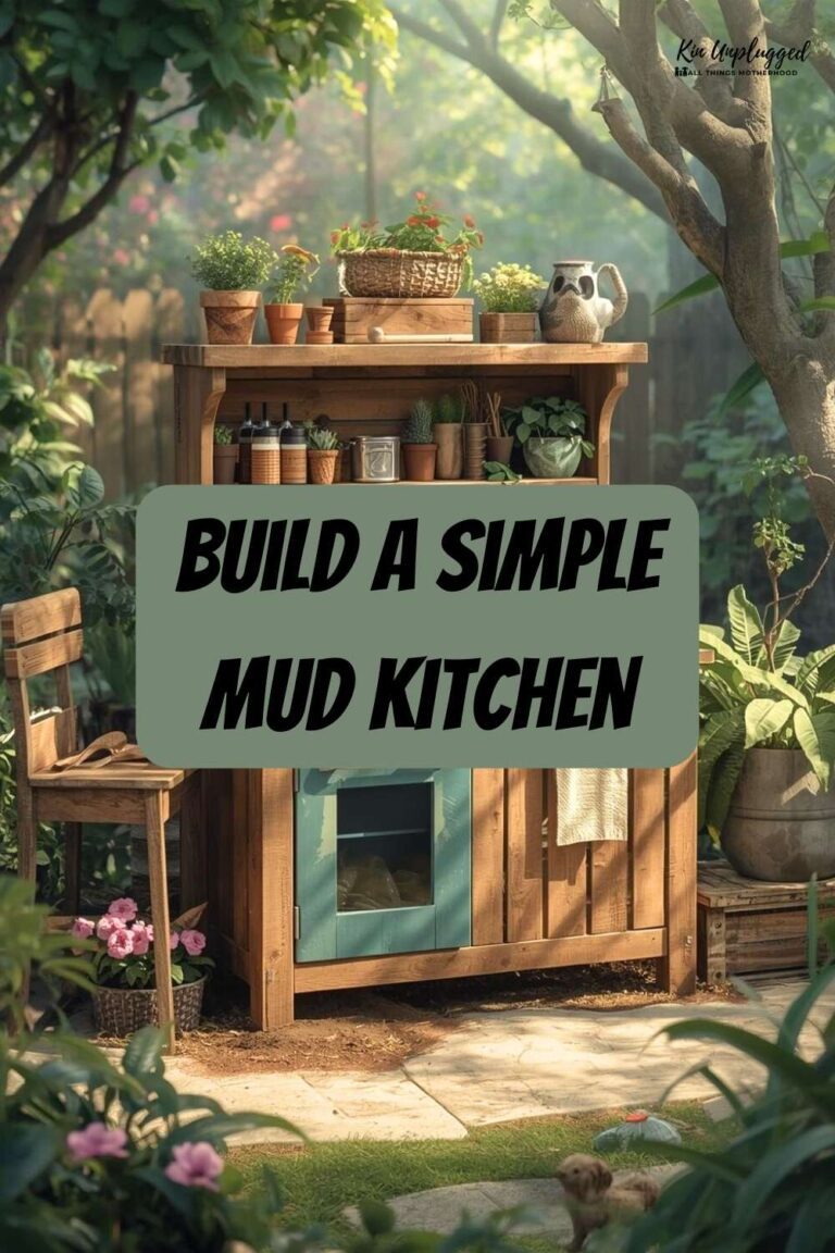 How to DIY a Mud kitchen | Simple outdoor play Kitchen ideas for Busy ...